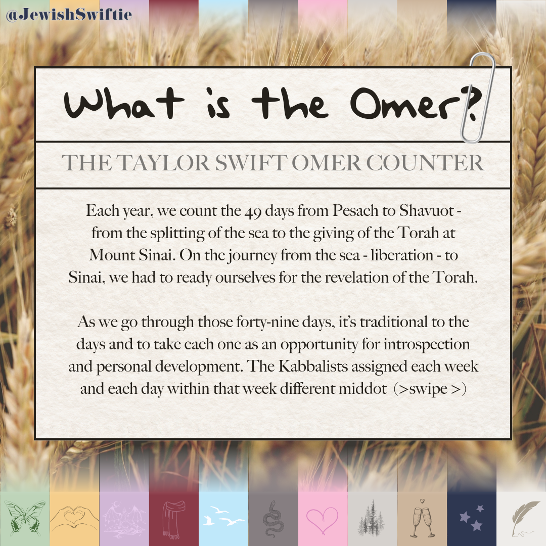 Counting the Omer (Taylor’s Version) 5784 - Ritualwell